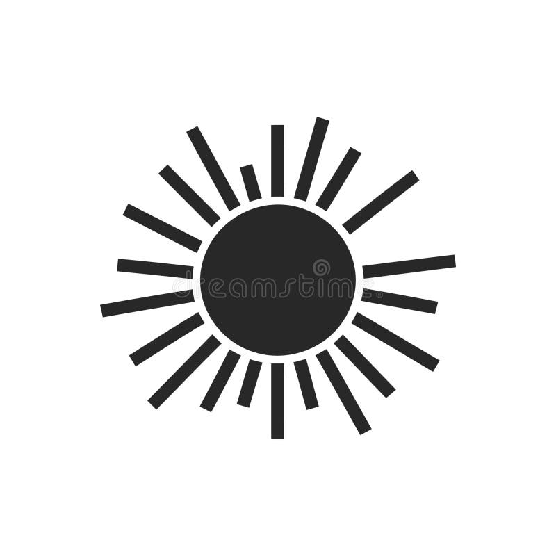 Minimal Sun Rays Icon stock illustration. Illustration of symbol ...