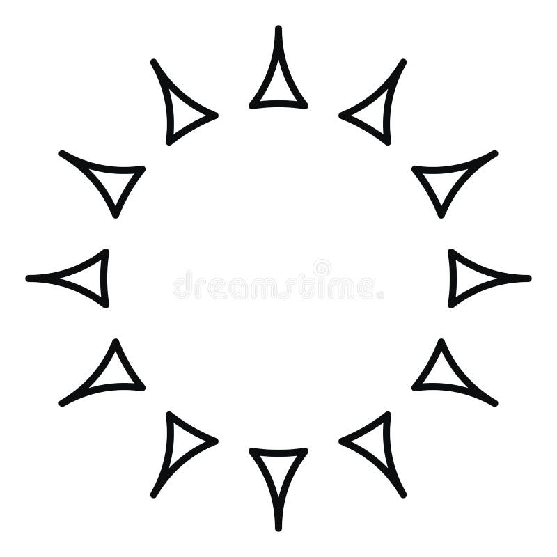 Minimal sun rays, icon stock vector. Illustration of abstract - 259784643