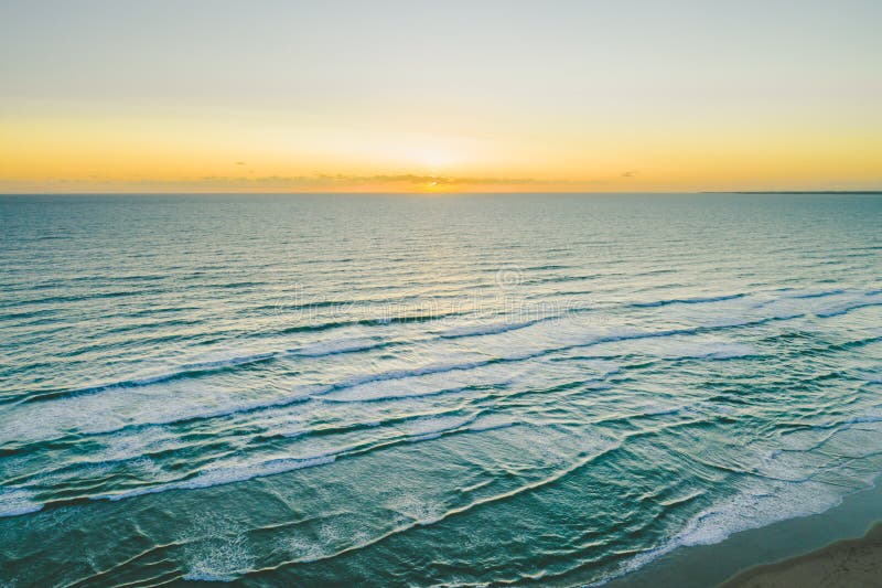 Minimal Sunset Seascape Over Ocean. Stock Image - Image of minimalism ...
