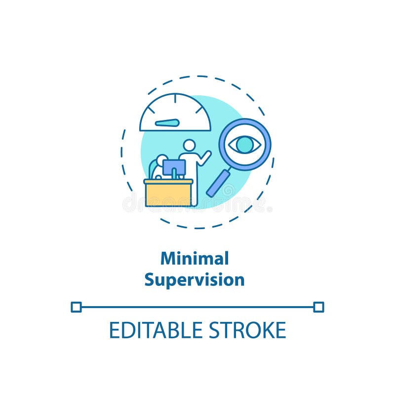 Minimal Supervision Concept Icon Stock Vector - Illustration of career ...
