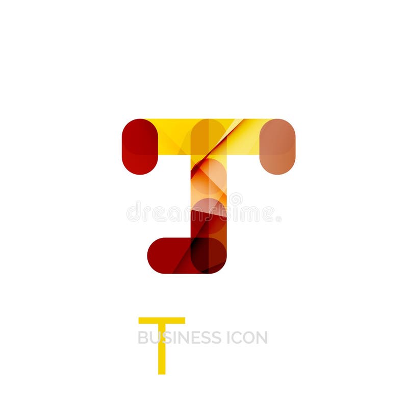 Minimal T Font or Letter Logo Design Stock Vector - Illustration of ...