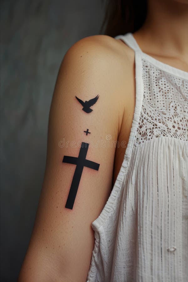 A Minimal Tattoo Idea Based on Cross Mark Stock Illustration ...