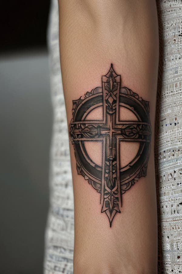 A Minimal Tattoo Idea Based on Cross Mark Stock Illustration ...