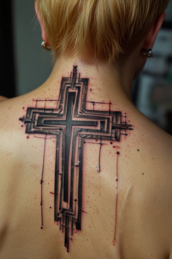 A Minimal Tattoo Idea Based on Cross Mark Stock Illustration ...