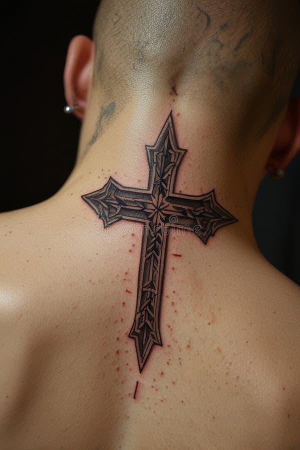 A Minimal Tattoo Idea Based on Cross Mark Stock Illustration ...