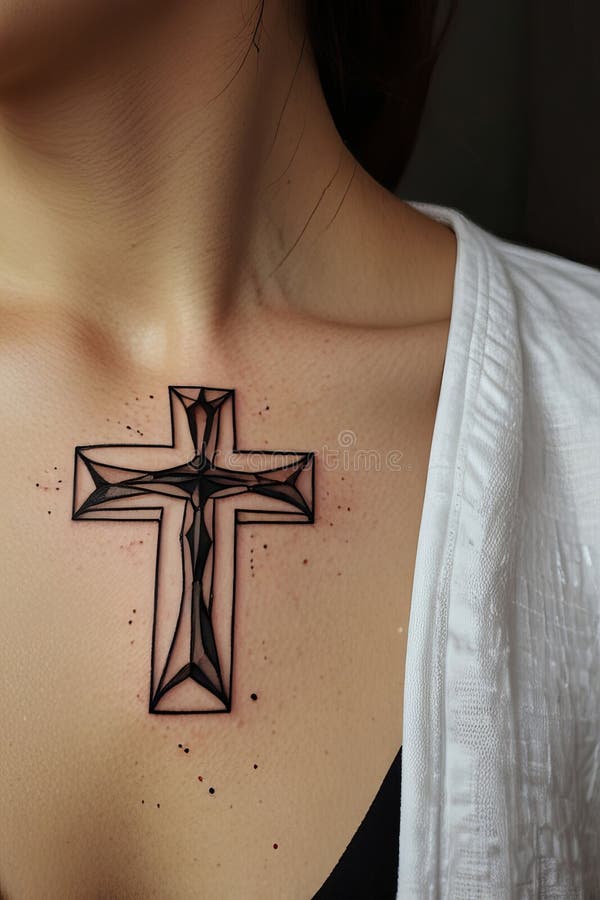 A Minimal Tattoo Idea Based on Cross Mark Stock Illustration ...