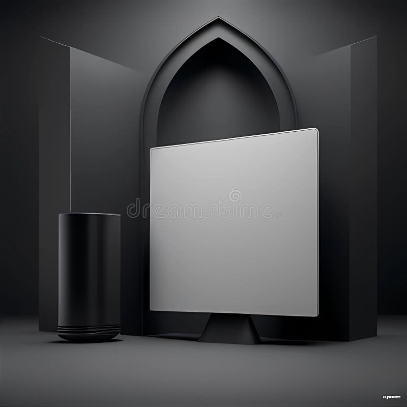 Minimal Tech Backdrop, Made with Generative AI Stock Illustration ...