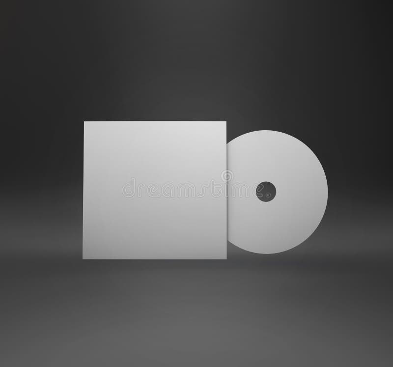 CD Album Mock Up in a Gradient Backdrop. Stock Illustration ...