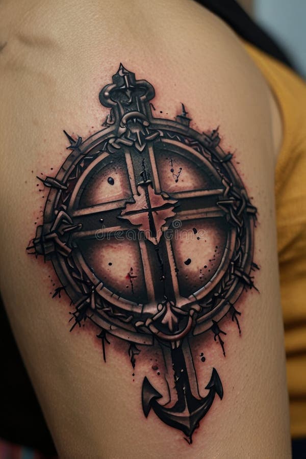 A Minimal Tattoo Idea Based on Cross Mark Stock Illustration ...