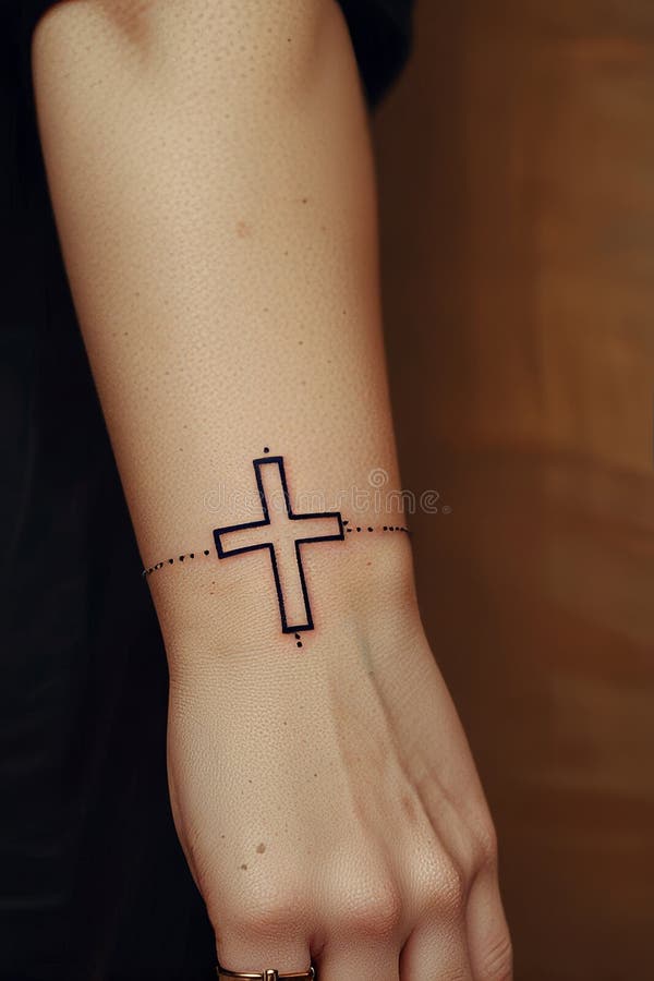 A Minimal Tattoo Idea Based on Cross Mark Stock Illustration ...