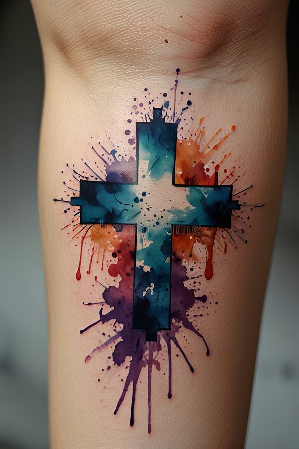 A Minimal Tattoo Idea Based on Cross Mark Stock Illustration ...