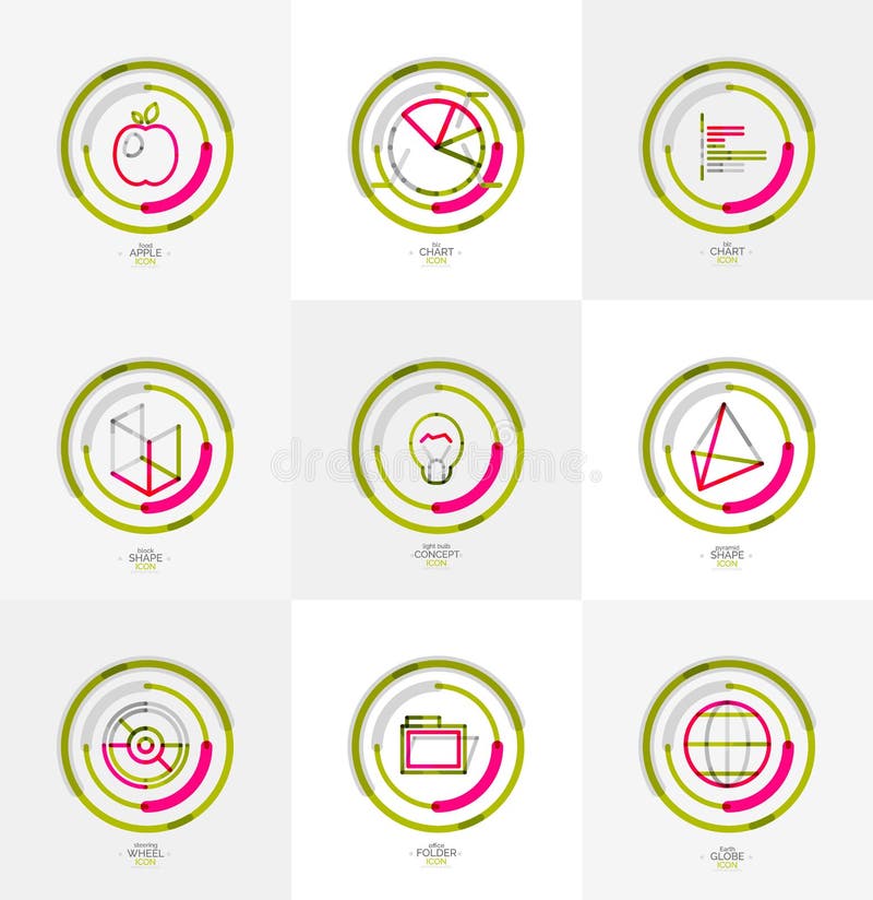 Minimal Thin Line Design Web Icon Set Stock Vector - Illustration of ... Minimal Thin Line Design Web Icon Set Stock Vector - Illustration of ...