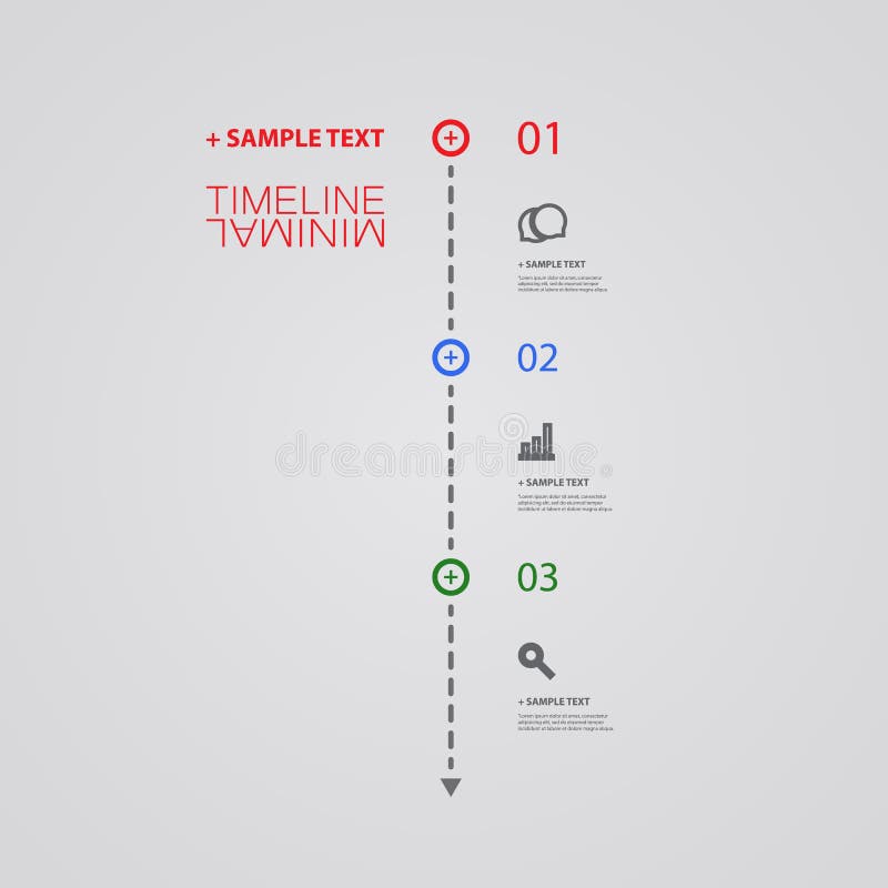 Minimal Timeline Design - Infographic Elements with Linear Icons Stock ...