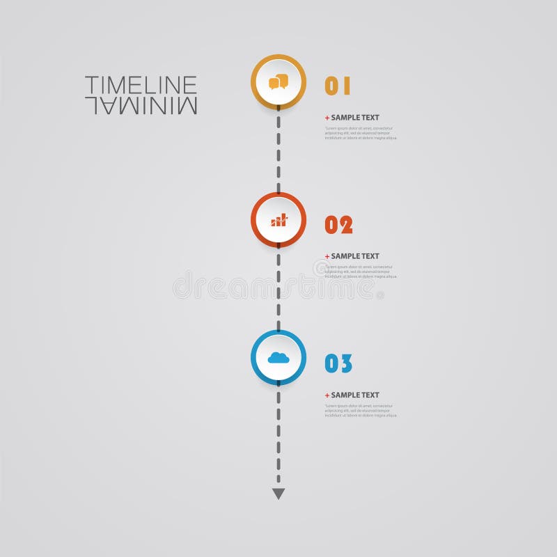 Minimal Timeline Design - Infographic Elements with Linear Icons Stock ...