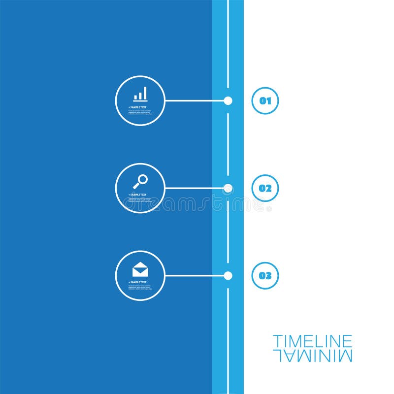 Minimal Timeline Design - Infographic Elements with Linear Icons Stock ...