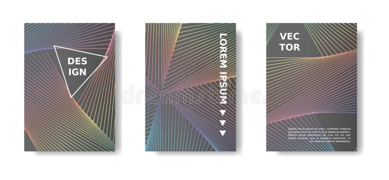 Minimal Title Design. Modern Vertical Cover. Holographic Rainbow and ...