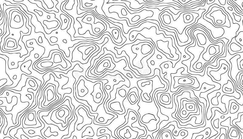 Minimal Topographic Thin Line Texture on White Background Stock Vector ...