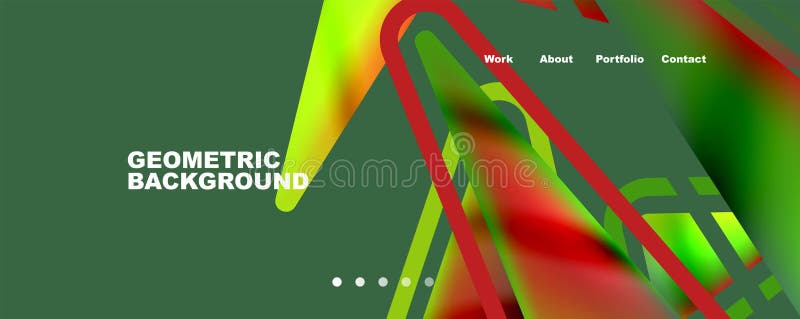 Bright Colorful Triangular Shapes Abstract Background with Fluid Color ...