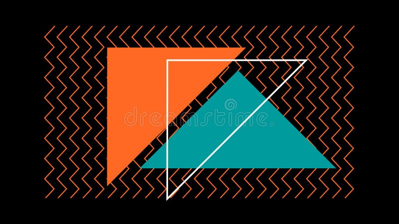 Minimal Triangle Composition with Zigzag Lines Stock Vector ...