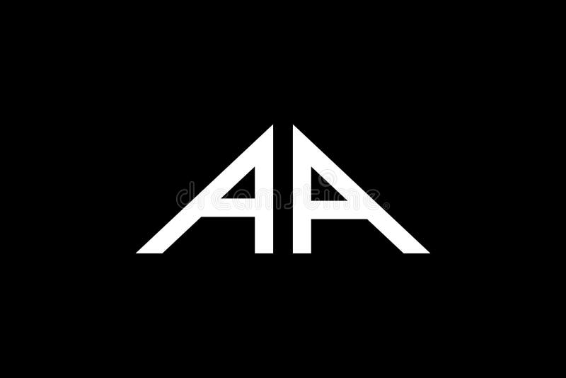 Minimal Triangle Initial Letters AA Logo Stock Vector - Illustration of ...