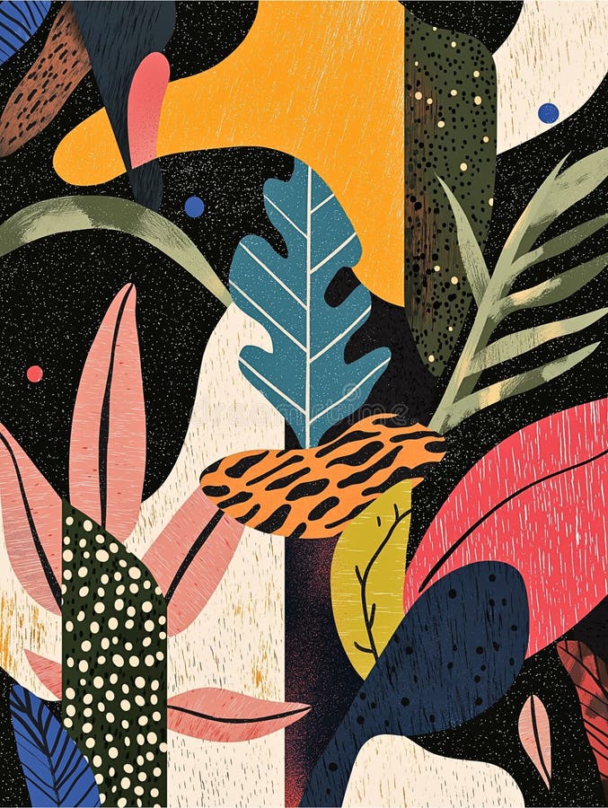 Minimal Tropical Illustrations Stock Photo - Illustration of exotic ...