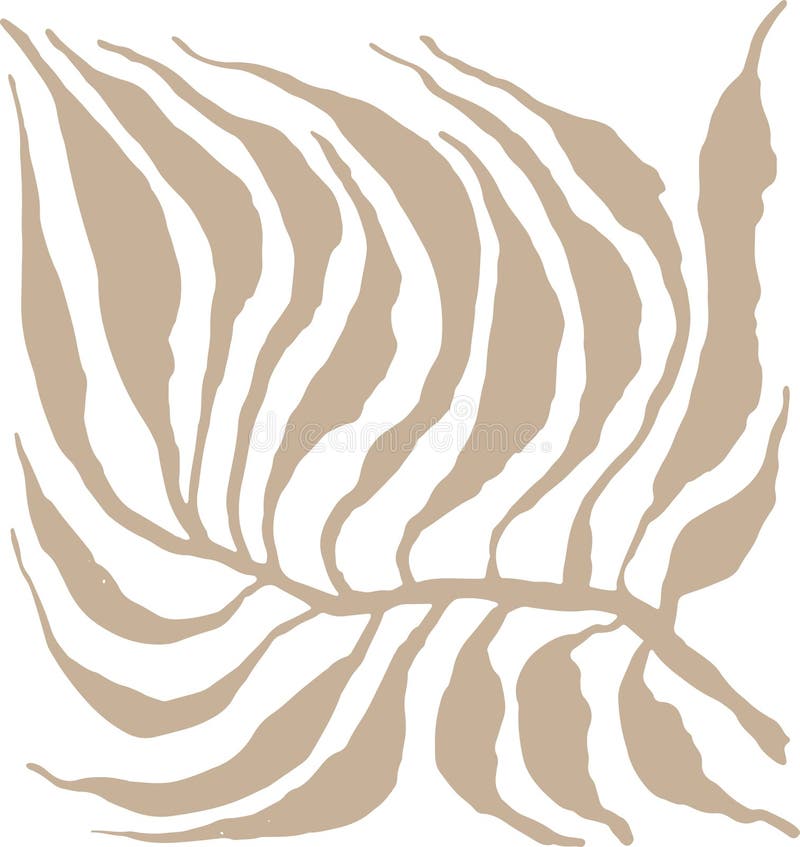 Minimal Tropical Leaf Beige Template Stock Vector - Illustration of ...