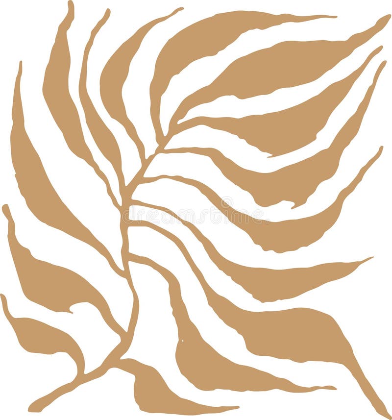 Minimal Tropical Leaf Beige Template Stock Vector - Illustration of ...