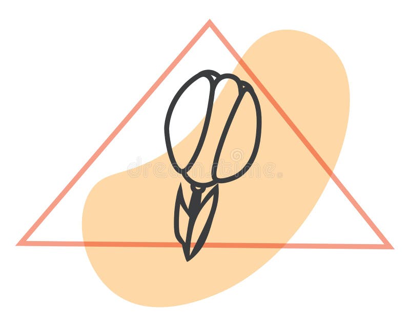 Minimal Tulip Flower, Icon Icon Stock Vector - Illustration of abstract ...
