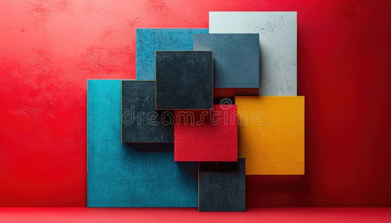 Minimal Typography and Abstract Color Blocks Create Striking Visual ...