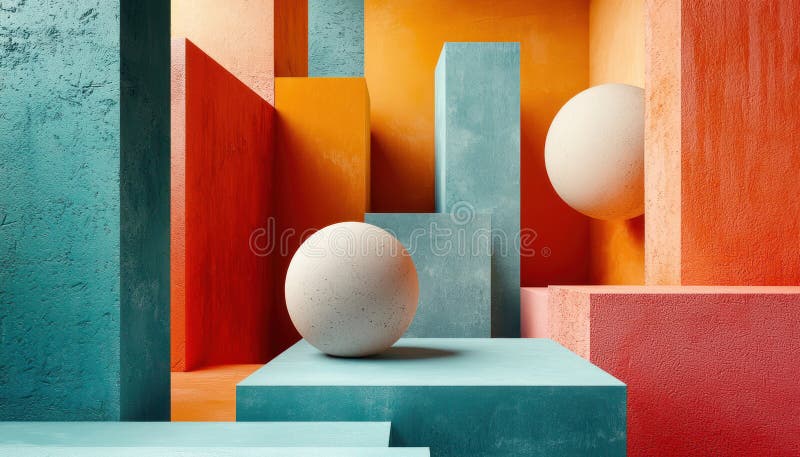 Minimal Typography and Abstract Color Blocks Create Vibrant Advertising ...