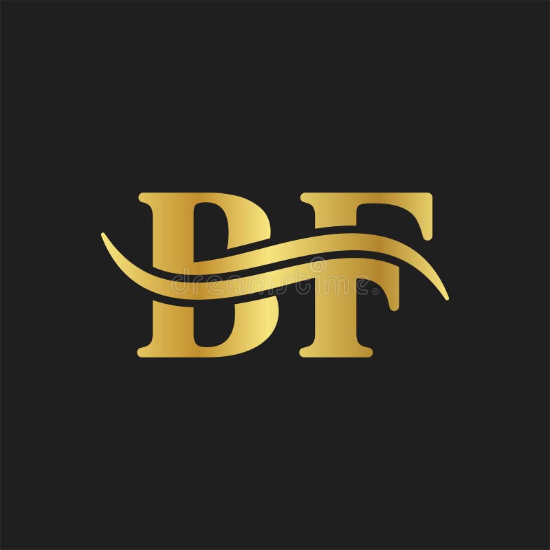 Elegance Logo BF Monogram Letter Luxury Design Stock Vector ...