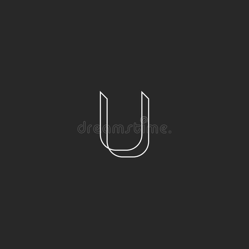 Minimal U Letter Monogram Logo, Design Element for Business Card Stock ...