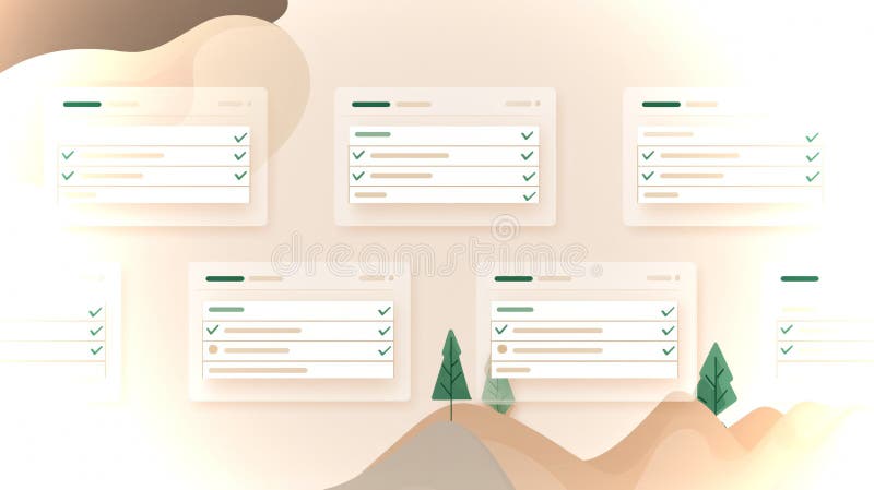 Minimal UI Grid Design with Soft Sand Tones for a Creative Background ...