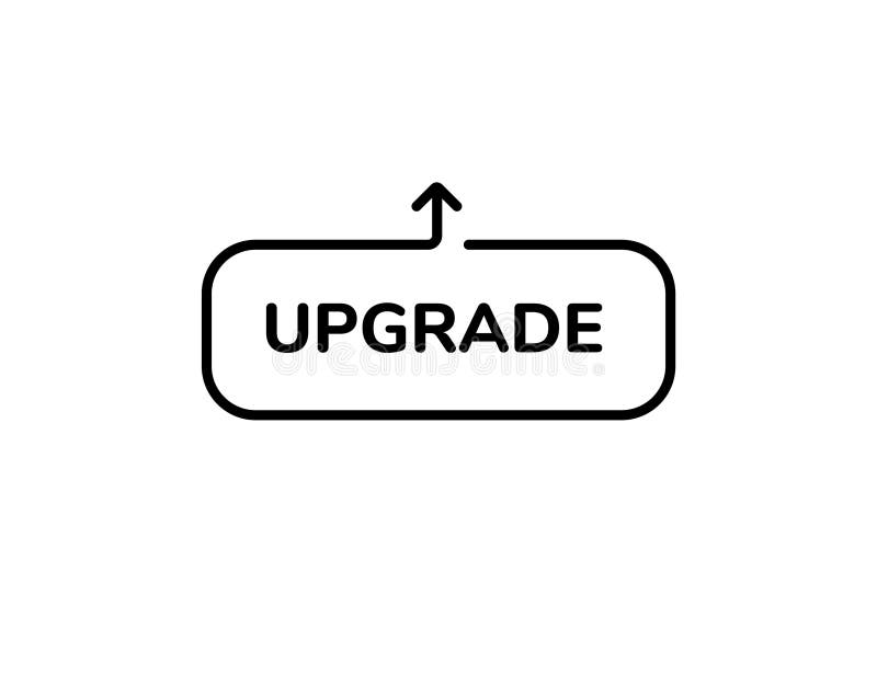 Minimal Upgrade Button Icon with Upward Arrow for Progress Stock ...