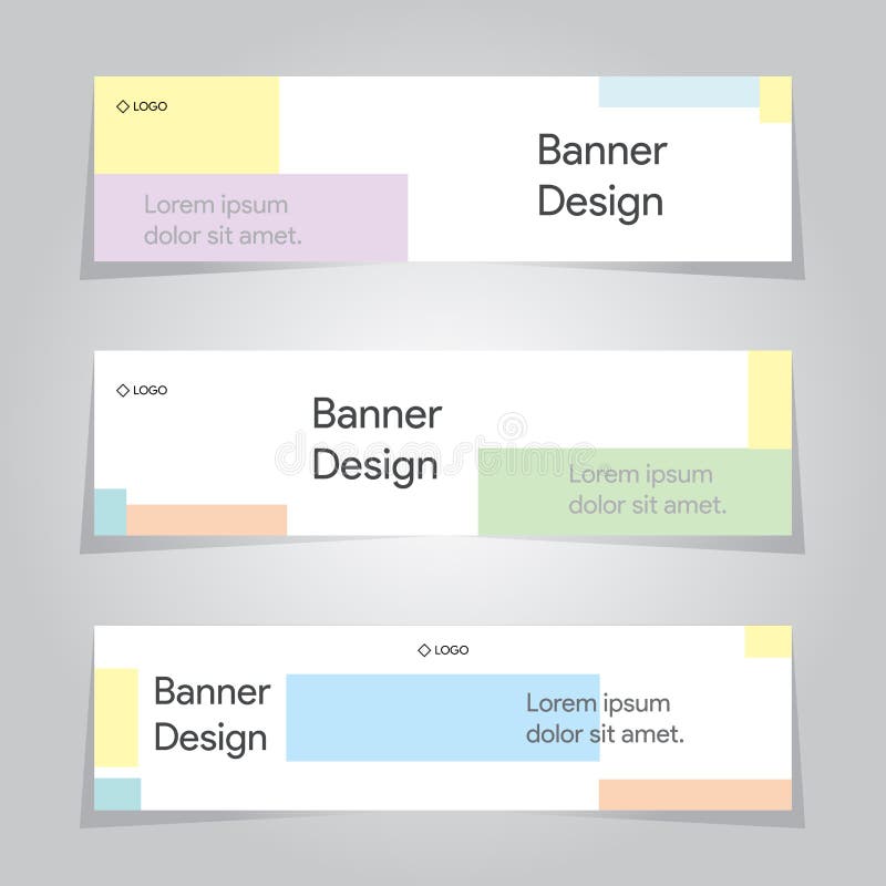 Minimal Vector Ad Banner Pastel Color Promotion Tools Business Web ...