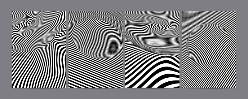 Minimal Vector Black and White Covers Design. Cool Dynamic Lines and ...