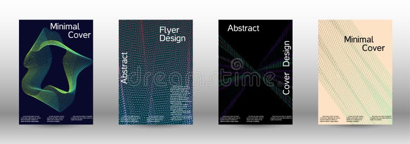 Minimal Vector Cover Design with Linear Waves. Stock Vector ...