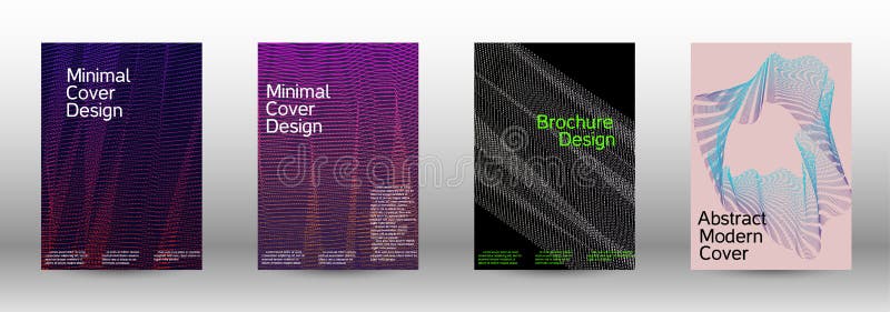 Minimal Vector Cover Design with Linear Waves. Stock Vector ...