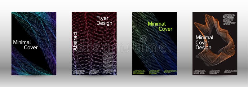 Minimal Vector Cover Design with Linear Waves. Stock Vector ...