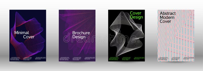 Minimal Vector Cover Design with Linear Waves. Stock Vector ...