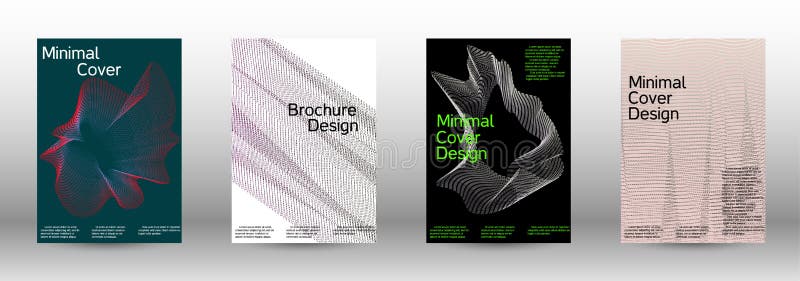 Minimal Vector Cover Design with Linear Waves. Stock Vector ...