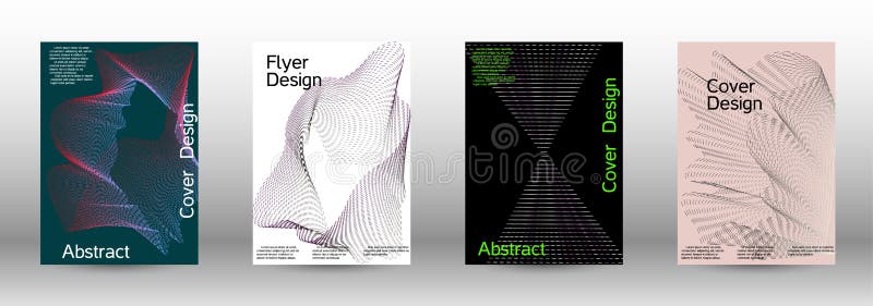 Minimal Vector Cover Design with Linear Waves. Stock Vector ...