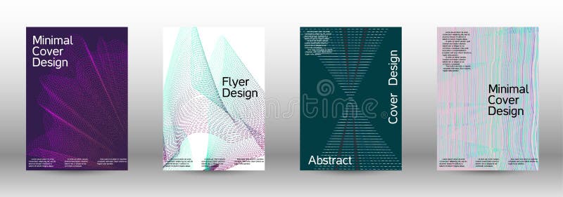 Minimal Vector Cover Design with Linear Waves. Stock Vector ...