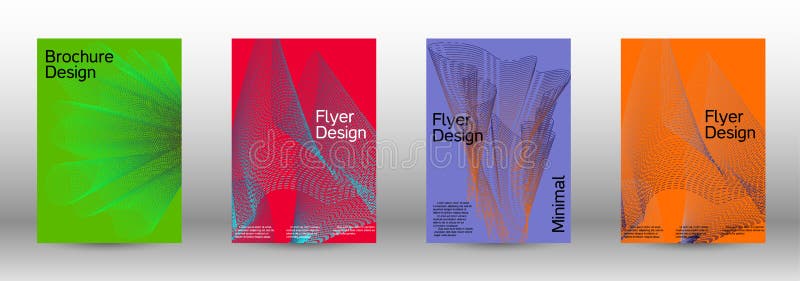 Minimal Vector Cover Design with Linear Waves. Stock Vector ...