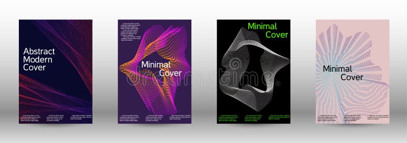 Minimal Vector Cover Design with Linear Waves. Stock Vector ...