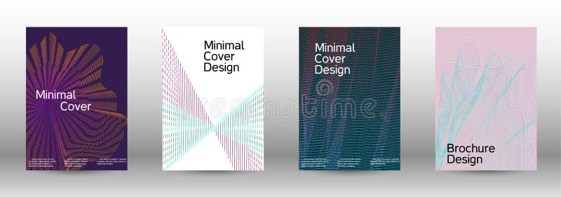 Minimal Vector Cover Design with Linear Waves. Stock Vector ...