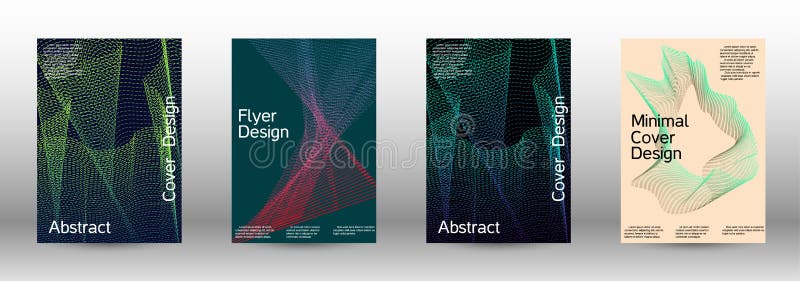 Minimal Vector Cover Design with Linear Waves. Stock Vector ...