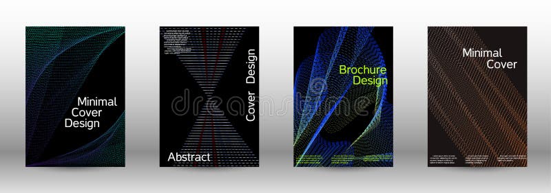 Minimal Vector Cover Design with Linear Waves. Stock Vector ...