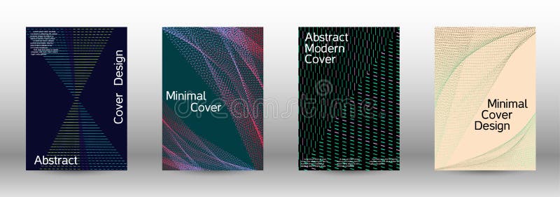 Minimal Vector Cover Design with Linear Waves. Stock Vector ...