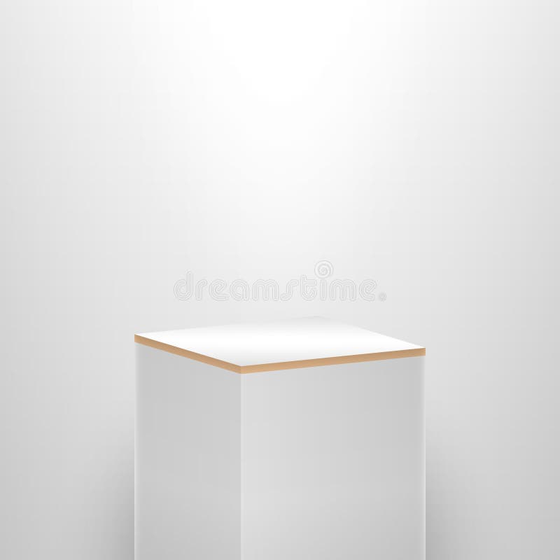 Rectangular Podium, with a Light Source on Top. Stock Vector ...